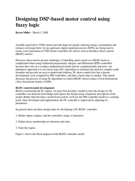 Pdf Designing Dsp Based Motor Control Using Fuzzy Logicpdf Dokumentips