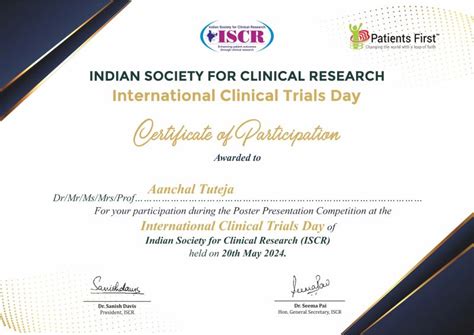 Clinicalresearch Poster Presentation Clinicaltrials Iscr Aanchal