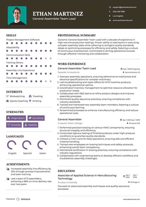 10 General Assembler Resume Samples And Templates For 2025