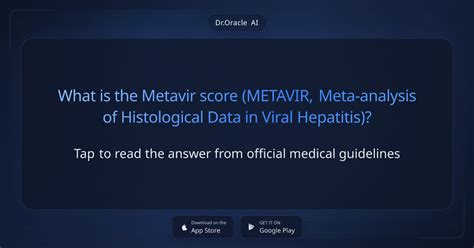 What Is The Metavir Score Metavir Meta Analysis Of Histological Data