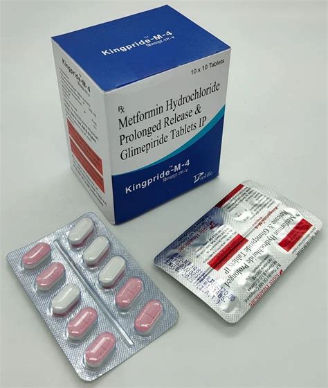 Kingpride M 4 Glimepride4mg Metformin Hcl500mg Prolonged Release