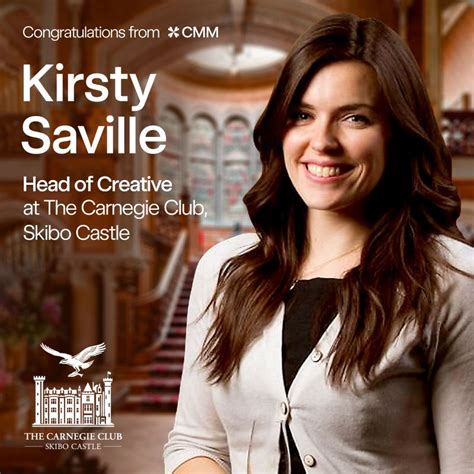 We Are Delighted To Announce The Appointment Of Kirsty Saville At The Carnegie Club Skibo