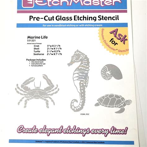 Glass Etching Stencils Etsy