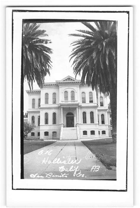 California Rppc Hollister Court House San Benito County 1950s Vintage