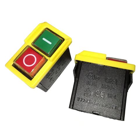 2pc CK1 6 4 A 250VAC CK 1 Electromagnetic On Off Push Button Switch Starting Switches For