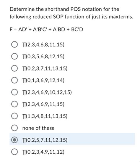 Solved Determine The Shorthand Pos Notation For The