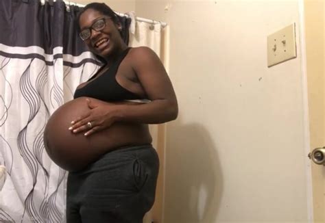 Preggo Ebony Twin Belly Vore