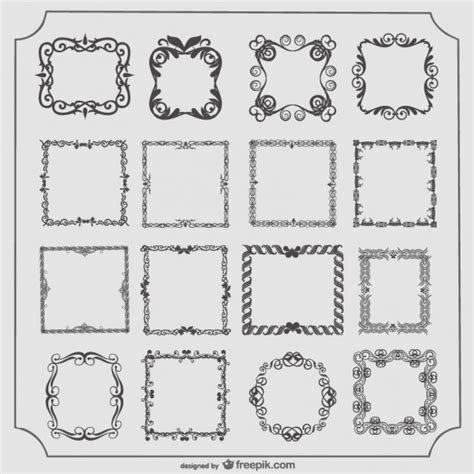 Vintage Frames Vector Set Gratis Vector