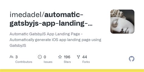 Github Imedadelautomatic Gatsbyjs App Landing Page Automatic Gatsbyjs App Landing Page