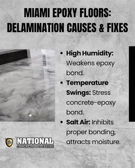 National Concrete Polishing Why Does Epoxy Floors Delaminate In Miami