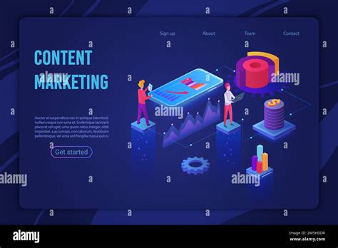 content marketing strategy ultraviolet light landing page isometric