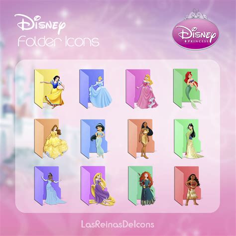 Disney Princess Folder Icons By Lasreinasdeicons On Deviantart