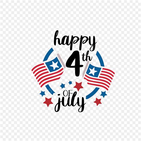 Happy 4th Of July Clipart Black And White