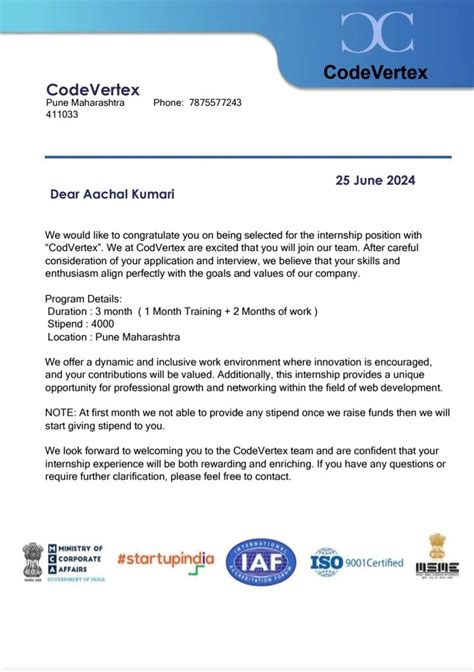 Aachal Kumari On Linkedin Intern Webdevelopment Codevertex