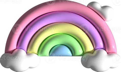 3d Rainbow In Pastel Candy Colors 3d Rainbows In Candy Pastel Color Cute Plastic Rainbow With