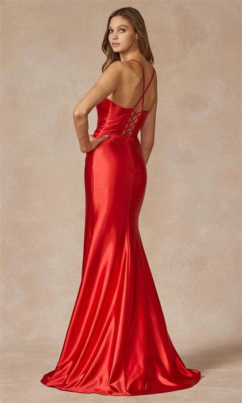 Juliet Dresses 299 Plunging V Neck Lace Up Back Prom Dress Couture
