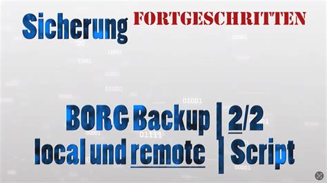 Borg Backup Local And Remote Backup Part 2 2 Michael Klissner