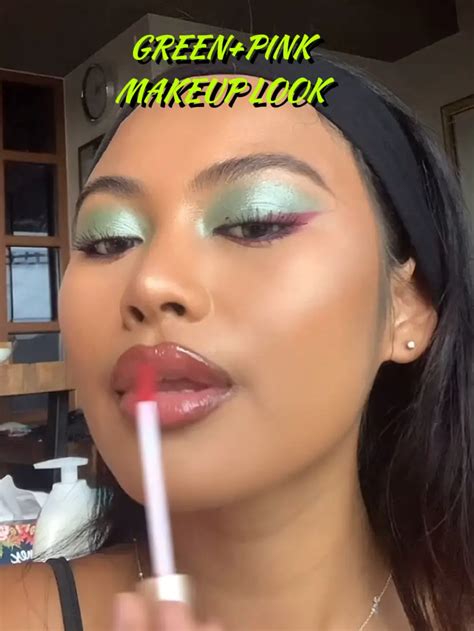 แต่งหน้าลุคเขียวอยู่ข้างชมพูเสมอ วิดีโอที่เผยแพร่โดย Natcher Lemon8
