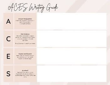 Aces Writing Guide Printable By Ela With Mrs R Tpt