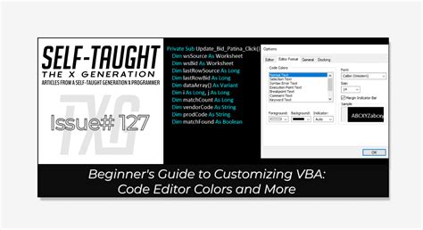 Beginners Guide To Customizing Vba Code Editor Colors And More