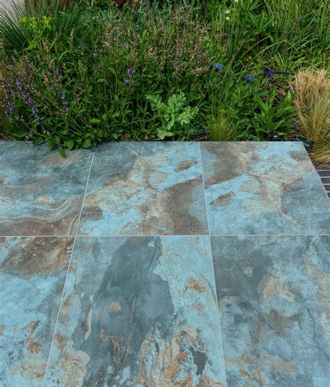 Komodo Paving Green Textured Finish Green Slate Effect Porcelain Tile