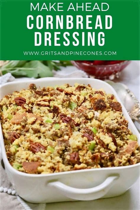Easy Cornbread Dressing With Sausage Grits And Pinecones Recipe