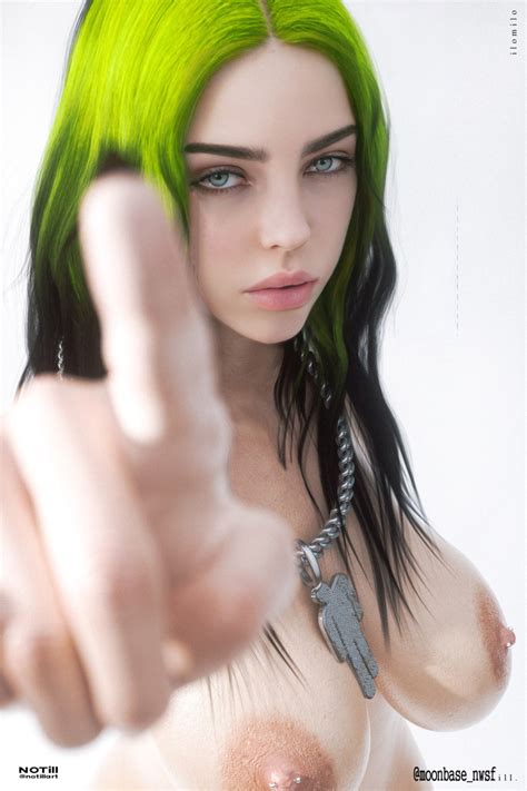 Rule 34 3d Areolae Big Breasts Billie Eilish Breasts Edit Green Hair