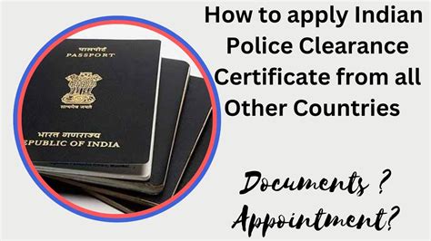 How To Apply Indian Police Clearance Certificate Form Different Countries Indian Pcc Youtube