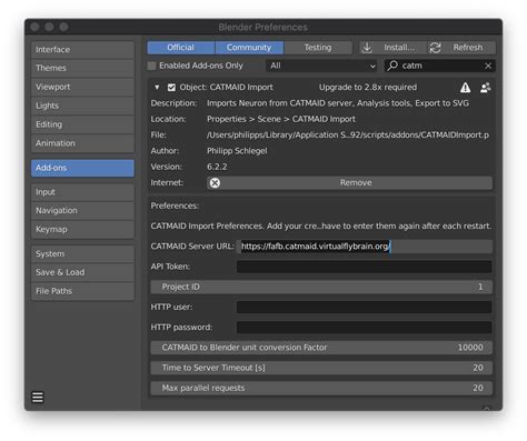 GitHub Schlegelp CATMAID To Blender Plugin For Blender To Interface With CATMAID Server And