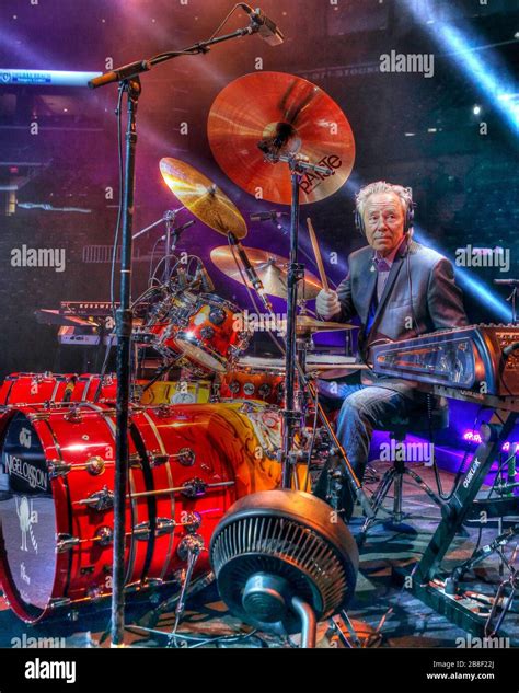 Drummer Nigel Olsson Does A Pre Show Photo Shoot Before He Performs