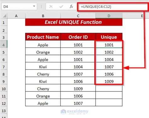 How To Use Excel Unique Function 20 Examples Exceldemy