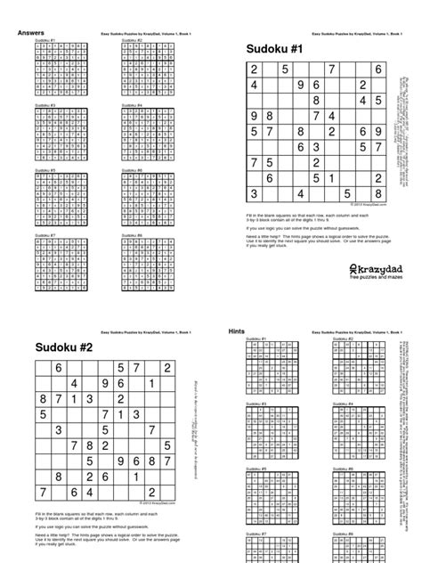kd sudoku ez 8 v1 a4 booklet pdf puzzles games of mental skill