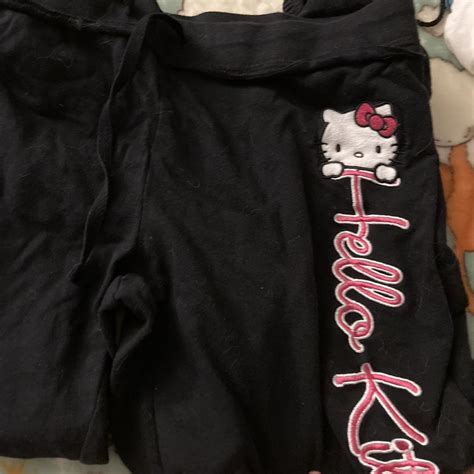 Hello Kitty Capri Drawstring Waist Sweatpants Depop