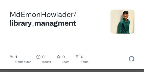 Github Mdemonhowladerlibrarymanagment