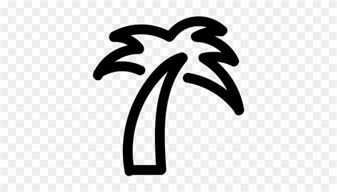Palm Tree Outline Vector Palm Tree Outline Png Full Size Png