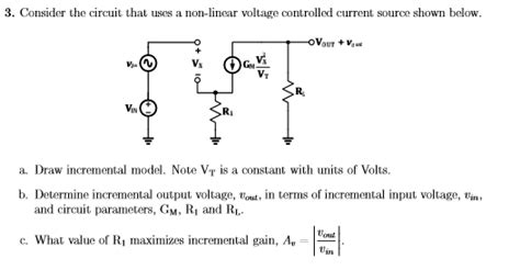 Solved Consider The Circuit That Uses A Non Linear Voltage Chegg