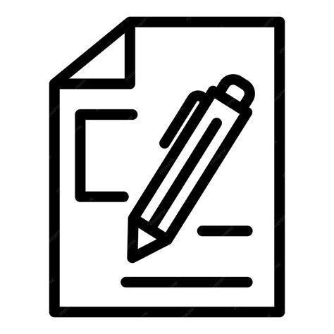 Premium Vector Writing Interface Icon Outline Writing Interface