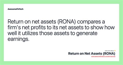 Return On Net Assets Rona Awesomefintech Blog
