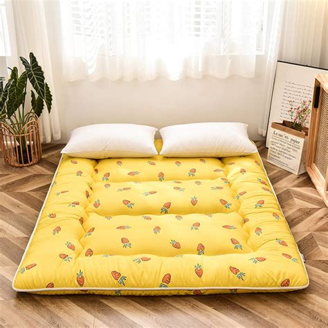 Floor Futon Mattress Queen Size Japanese 4 Inch Thick Roll Up Tatami