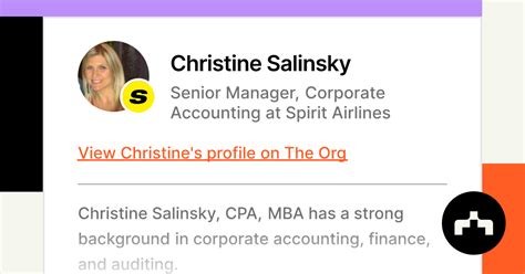 Christine Salinsky Senior Manager Corporate Accounting At Spirit