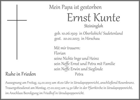 Traueranzeigen Onetz