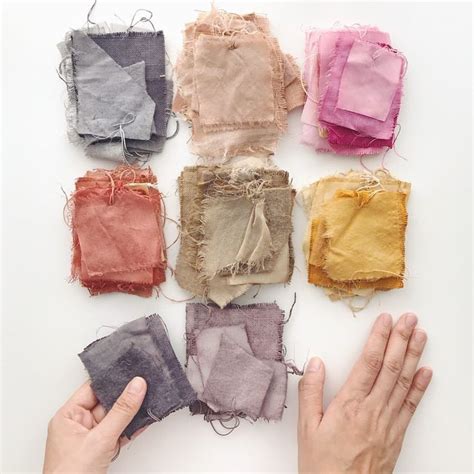 Cellulose Test Swatches To Observe The Effects Of Various Mordants On