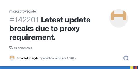 Latest Update Breaks Due To Proxy Requirement Issue 142201 Microsoft Vscode GitHub