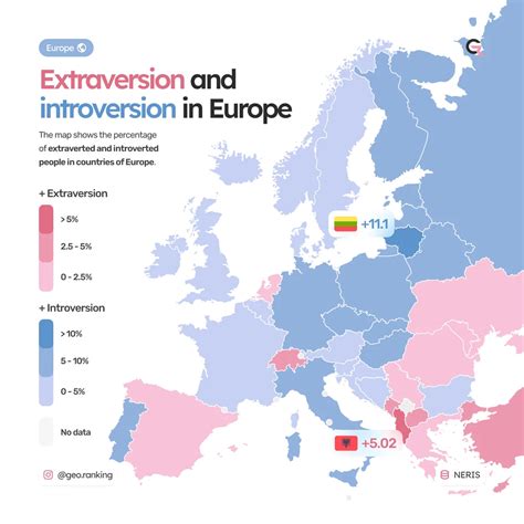 Oc Extraversion Vs Introversion In Europe Instagram Georanking Source