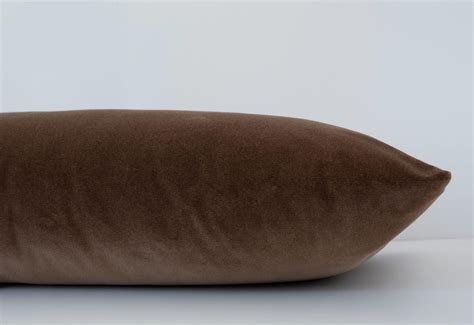 Wren 14x36 Chocolate Brown Velvet Pillow Cover Dark Brown Pillow