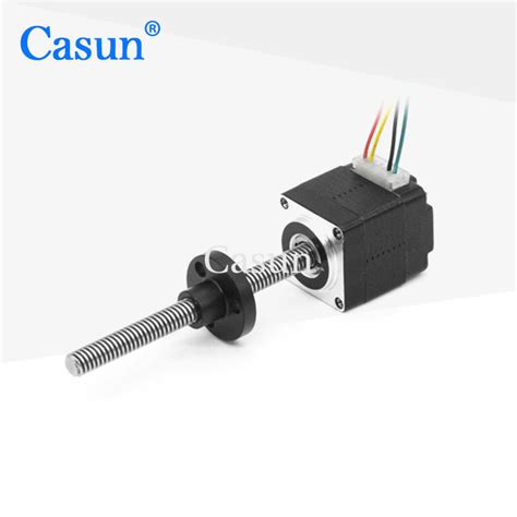 Casun Nema8 Nema11 Nme14 Hybrid Lead Screw Stepper Motor Tr5x2 Captive
