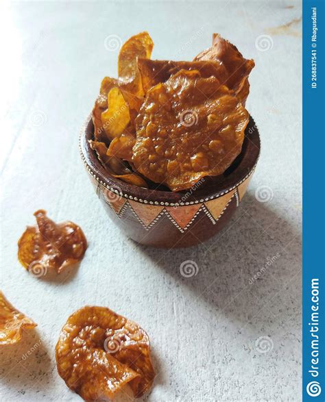 Keripik Ubi Jalar It Is Traditional Snack From Indonesia Stock Image