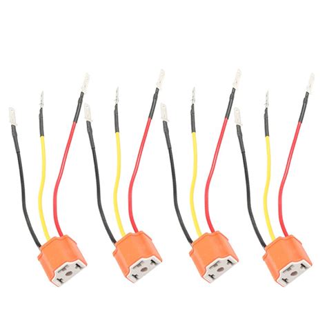 Ohodhmnu Ceramic Headlight Connector Socket Three Pin Base High Temp