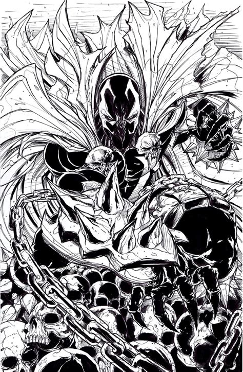 Spawn Spawn Coloring Pages Spawn Tattoo Black And White Dark Hero