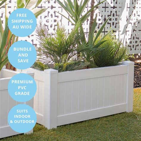 Hamptons Style White Planter Box Pvc Rectangle Hamptons Home